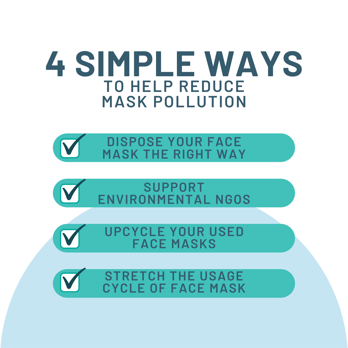 4 Ways to Responsibly Reduce Face Masks Pollution - SG Support